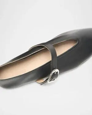 Le Monde Beryl Stella Leather Mary Jane Ballerina Flats - Blk