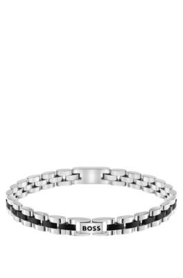 BOSS Double-b Monogram Cuff With Black Trim