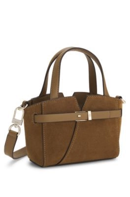 BOSS Revers Mini Tote Bag In Suede