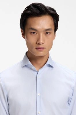 BOSS Slim-fit Shirt In Easy-iron Structured Stretch Cotton