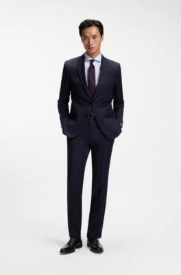 BOSS Slim-fit Shirt In Easy-iron Structured Stretch Cotton