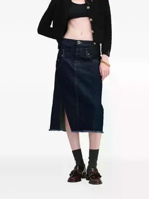 Marc Jacobs Denim Patch Slit Skirt