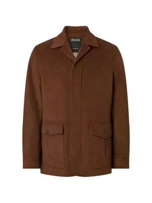 Zegna Oasi Cashmere Elements Falcon Coat - Brown