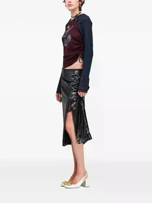 Marc Jacobs Ruched Raglan Longsleeve Top