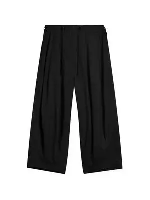 Needles Pleated Wide-leg Trousers - Black