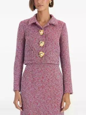 Oscar De La Renta Tweed Gauze Jacket