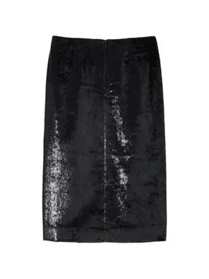 Marc Jacobs Tinsel-effect Midi Skirt - Black