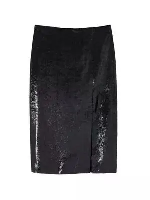 Marc Jacobs Tinsel-effect Midi Skirt - Black