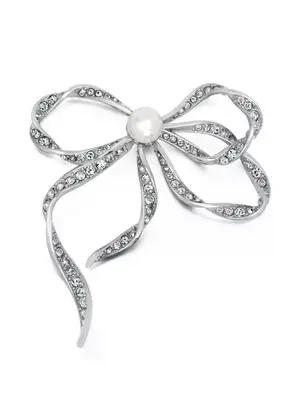 Oscar De La Renta Crystal-embellished Barrette - Silver