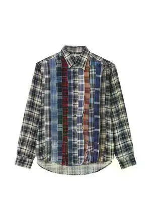 Needles Patchwork Check Shirt - Blue