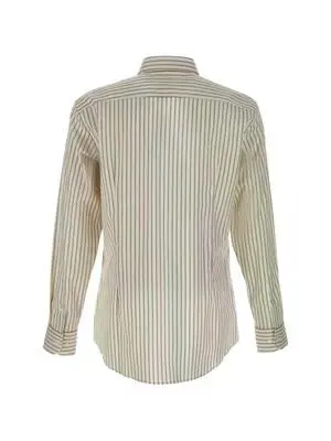BOSS Vertical-stripe Slim-fit Shirt - Neutrals