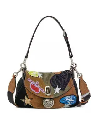 Marc Jacobs Patchwork Suede Shoulder Bag - Brown