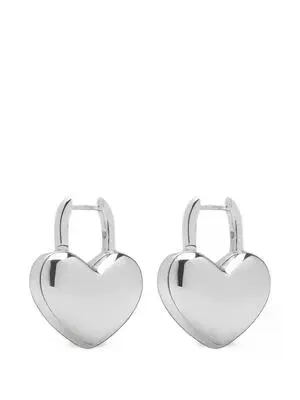 Marc Jacobs Puffy Heart Huggies Earrings - Silver
