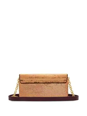 Marc Jacobs J Marc Sequin-embellished Wallet On Chain - Orange