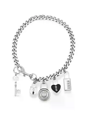 Marc Jacobs Padlock Charm Necklace - Silver