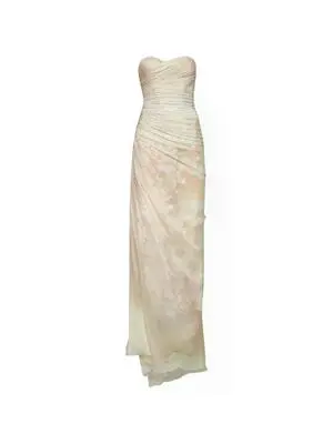 Ermanno Scervino Lace-embroidered Maxi Dress - Neutrals