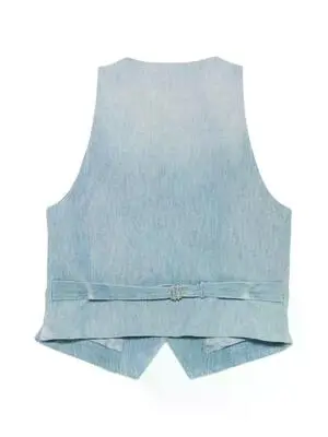 Ralph Lauren Button-up Denim Vest - Blue