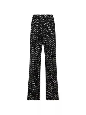 Elie Saab Tweed Wide-leg Trousers - Black