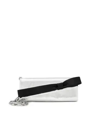 Marc Jacobs Metallic Leather Clutch Bag - Silver