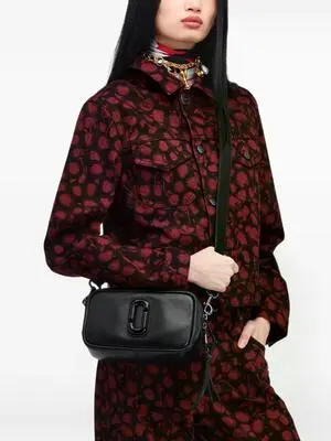 Marc Jacobs Snapshot Leather Cross Body Bag - Black