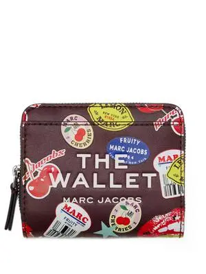 Marc Jacobs Sticker-print The Wallet Wallet - Brown