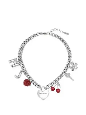 Marc Jacobs Charm-embellished Curb-chain Necklace - Silver