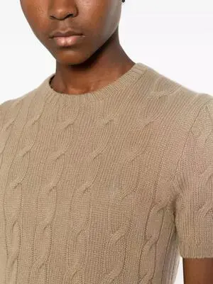 Ralph Lauren Cable-knit Short-sleeve Sweater
