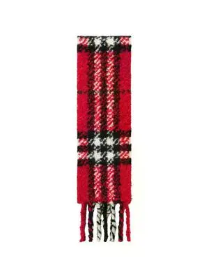 Burberry Alpaca Wool Blend Scarf - Red