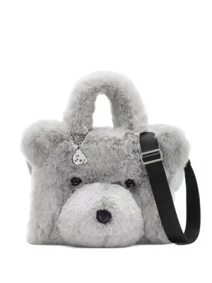 Marc Jacobs The Tote Faux-fur Teddy-motif Tote Bag - Grey