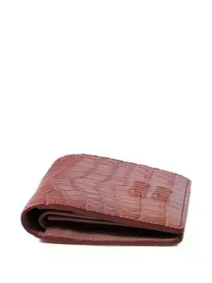 Miu Miu Small Crocodile Embossed Calfskin Wallet - Pink