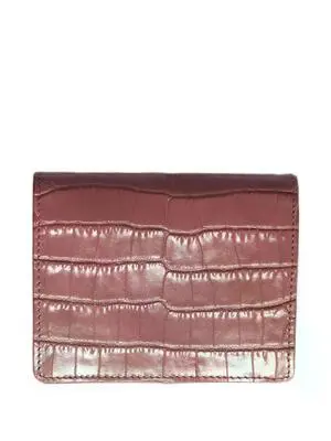 Miu Miu Small Crocodile Embossed Calfskin Wallet - Pink