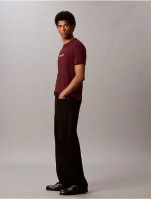 Calvin Klein Metallic Logo Graphic Tee - Raspberry Truffle