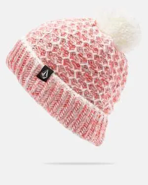 Volcom Women's Frosty Top Beanie Bright Cherry