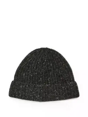 Auralee Knit Cashmere Beanie Hat - Grey