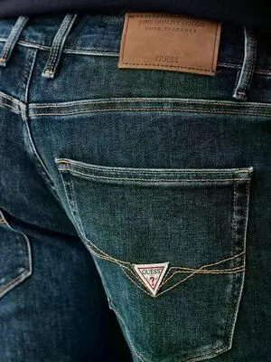 Guess Angels Logo-patch Jeans - Blue