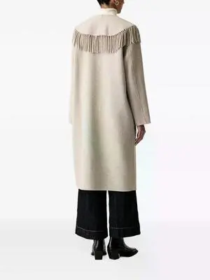 Joseph Ribkoff Fringe-trim Shawl-collar Coat