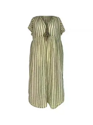 Ulla Johnson Ariane Striped Midi Dress - Neutrals