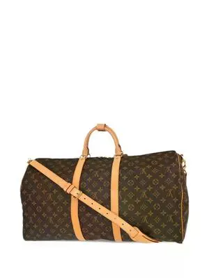 LOUIS VUITTON 55 Keepall Bandoulière Monogram Canvas Duffle Bag