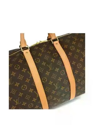 LOUIS VUITTON 55 Keepall Bandoulière Monogram Canvas Duffle Bag