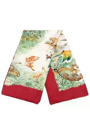 Hermès 2000-2026 Equateur Silk Scarf 90 Scarves - Red
