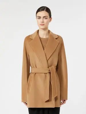 Max Mara Short Wool Beaver Cloth Robe Coat