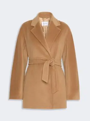 Max Mara Short Wool Beaver Cloth Robe Coat