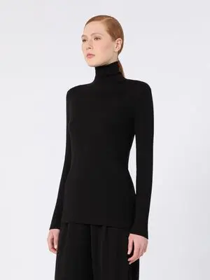 Max Mara Wool Jersey Polo-neck Sweater