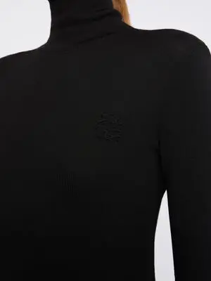 Max Mara Wool Jersey Polo-neck Sweater