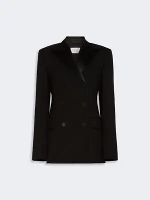 Max Mara Double-breasted Stretch Wool Jacket