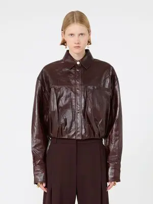 Max Mara Boxy Nappa Leather Shirt