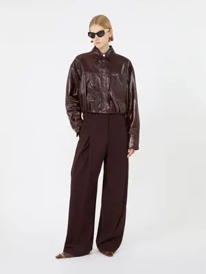 Max Mara Boxy Nappa Leather Shirt
