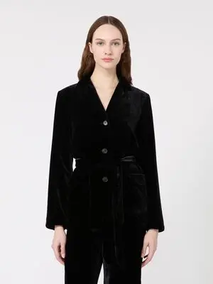 Max Mara Velvet Jacket With Belt