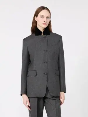Max Mara Single-breasted Wool Tweed Jacket