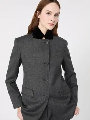Max Mara Single-breasted Wool Tweed Jacket